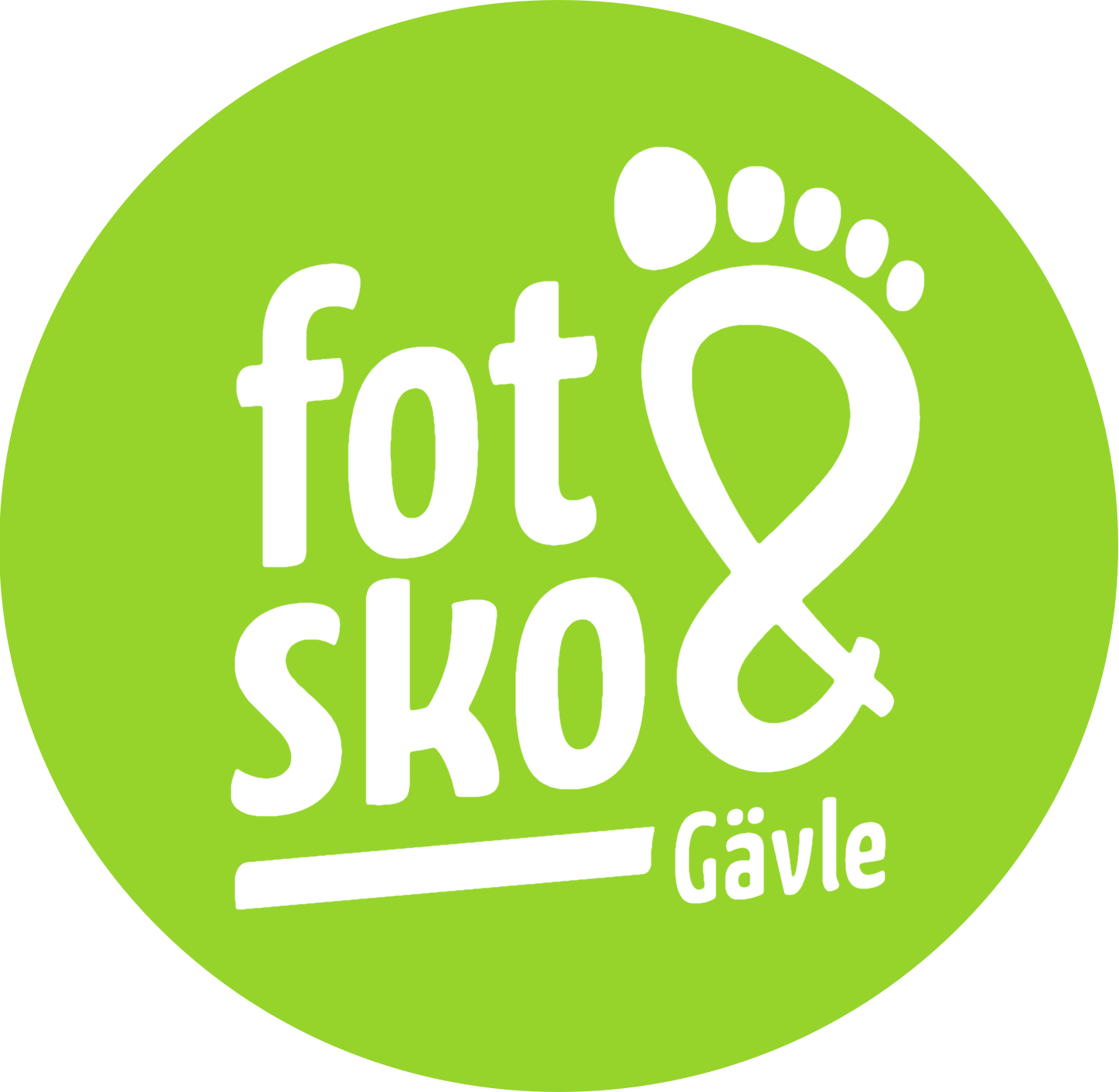 Fot-Sko-Gävle-vit-stående-rund-logga-grön-bakgrund-favicon.png - Gävle City